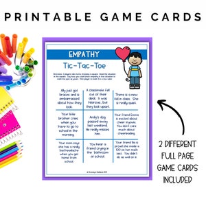 Empathy Tic-tac-toe Game 3rd-5th Grade Elementary Kindness Activity ...