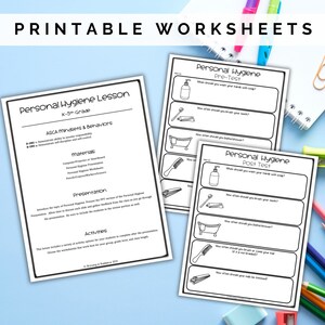 Personal Hygiene Lesson: K-5 Elementary Worksheets (digital Download ...