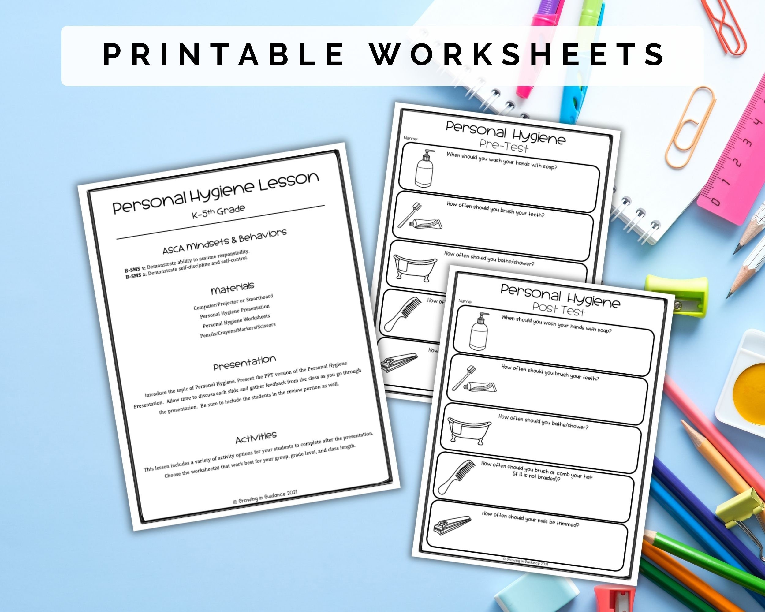 Personal Hygiene Lesson K-5th Grade | No Prep Lesson | Hygiene ...