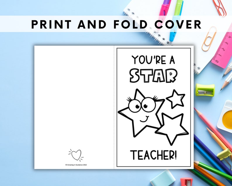 Teacher Appreciation Week Card Templates Thank You Cards - Etsy