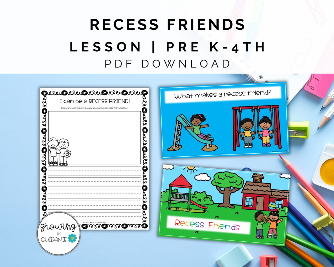 Recess Friends Behavior Lesson: Prek-4th Grade Social Skills (digital ...
