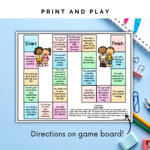 Friendship Behavior Board Game: Social Skills Activity (PDF Download ...