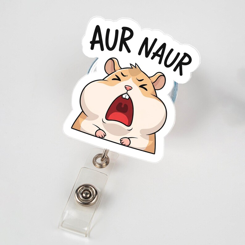 Hamster Aur Naur Badge Reel, Hamster Aur Naur Nurse ID Holder, Hamster ...