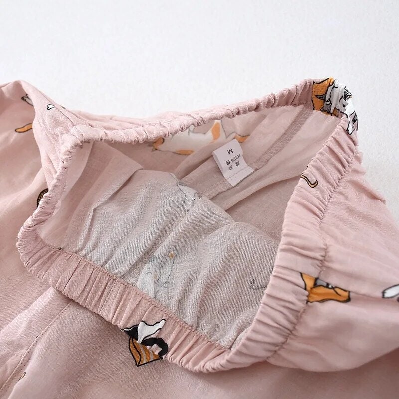 Cat Pyjamas Set, Cute Cat Pjs for Her,loungewear,pajama Shirt and ...