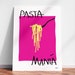 Pasta Mania, Pasta Poster, Spaghetti Wall Art, Con, Modern Kitchen ...