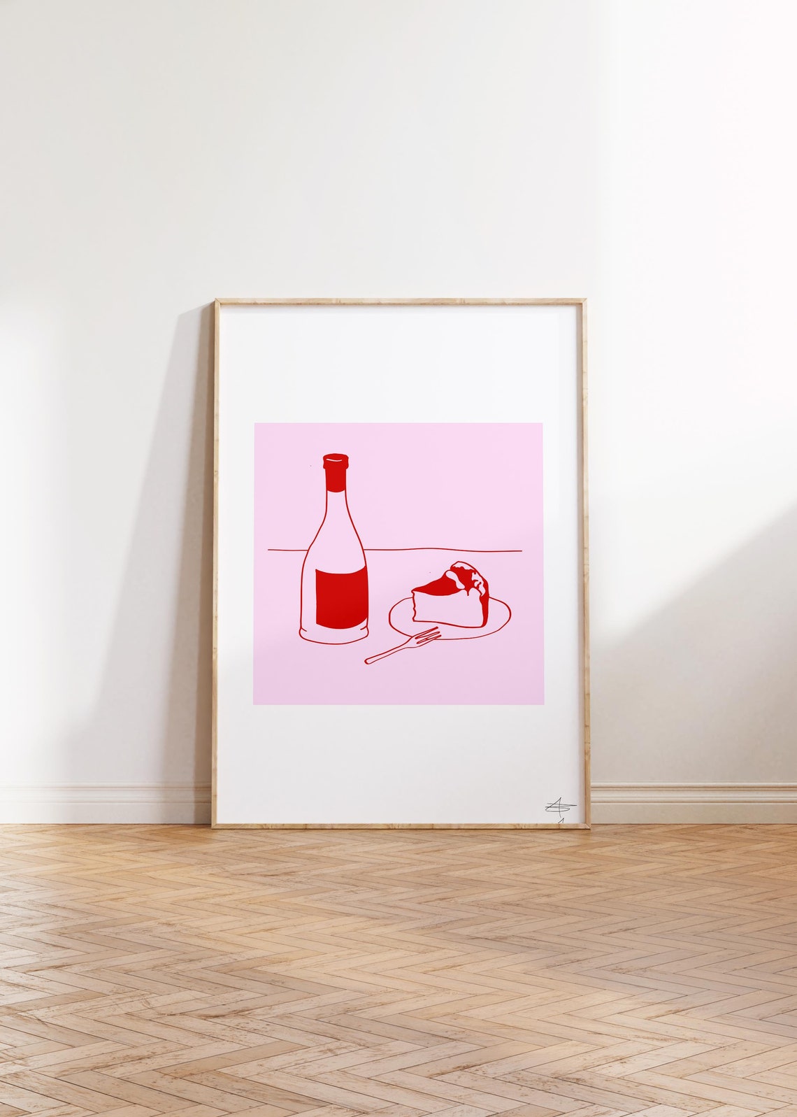 Wine&cheesecake Poster,wine Poster, Cheesecake Poster,food Print ...