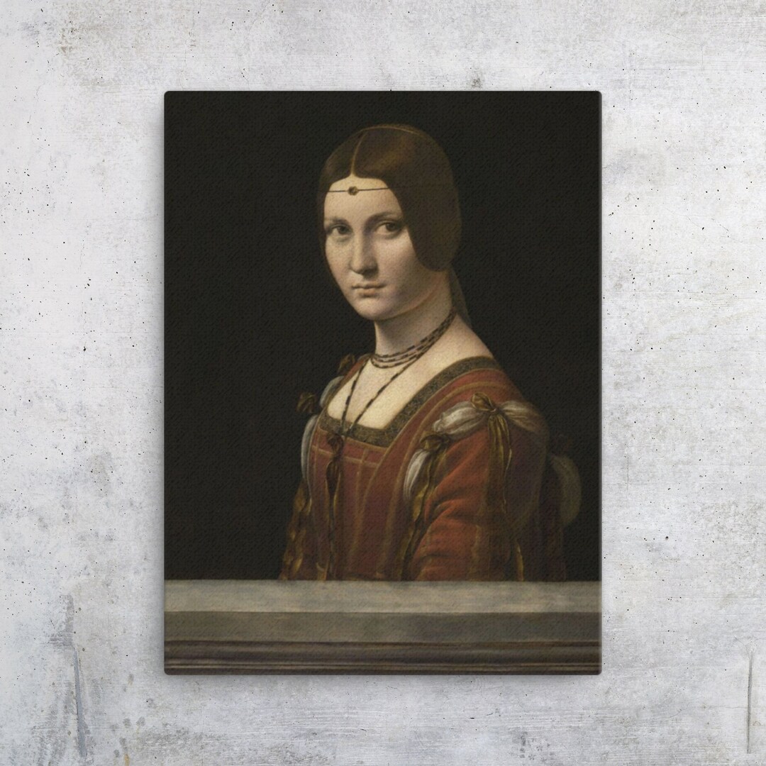 La Belle Ferronière Leonardo Da Vinci Canvas - Etsy