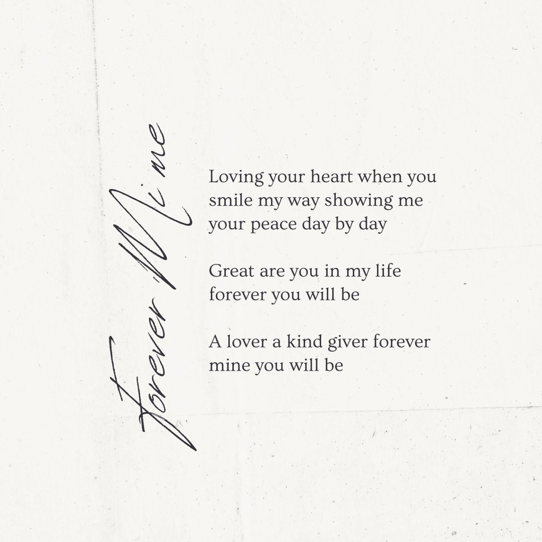 Forever Mine Poem, Minimalist, Custom Quote Art, Graduation Gift ...