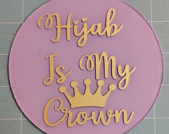 Hijabi Line Art Cake Charm | Range of Size & Colour Options - Etsy UK