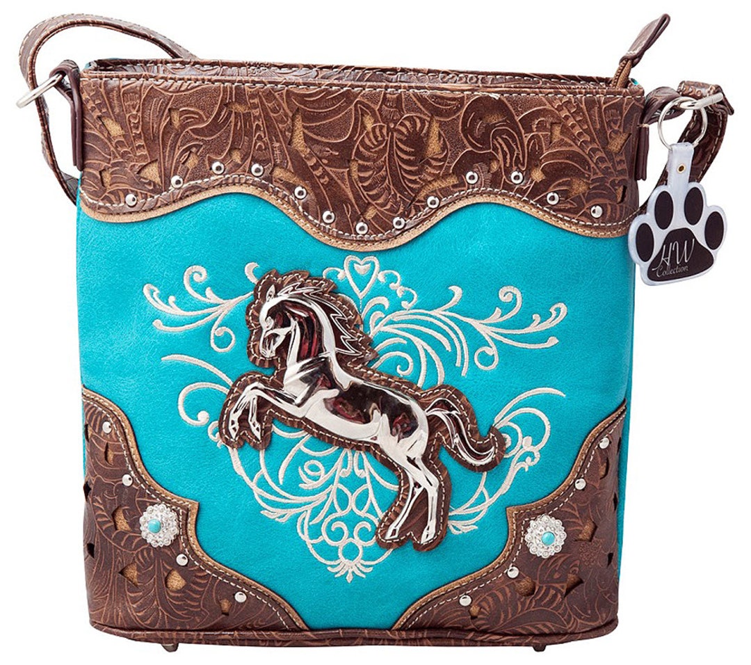 Horse Handbag Western Carry Conceal Purse Crossbody Cowgirl Equestrian ...