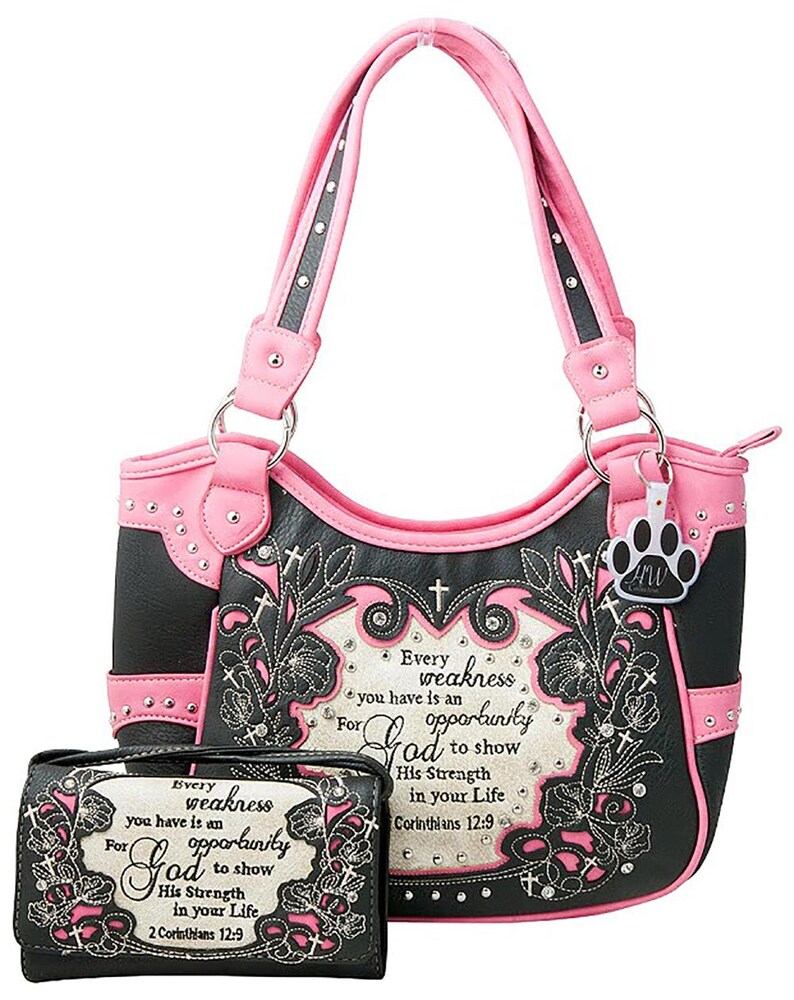 Bible Verse Purse Gifts Western Style Scripture Shoulder Tote Bag for ...
