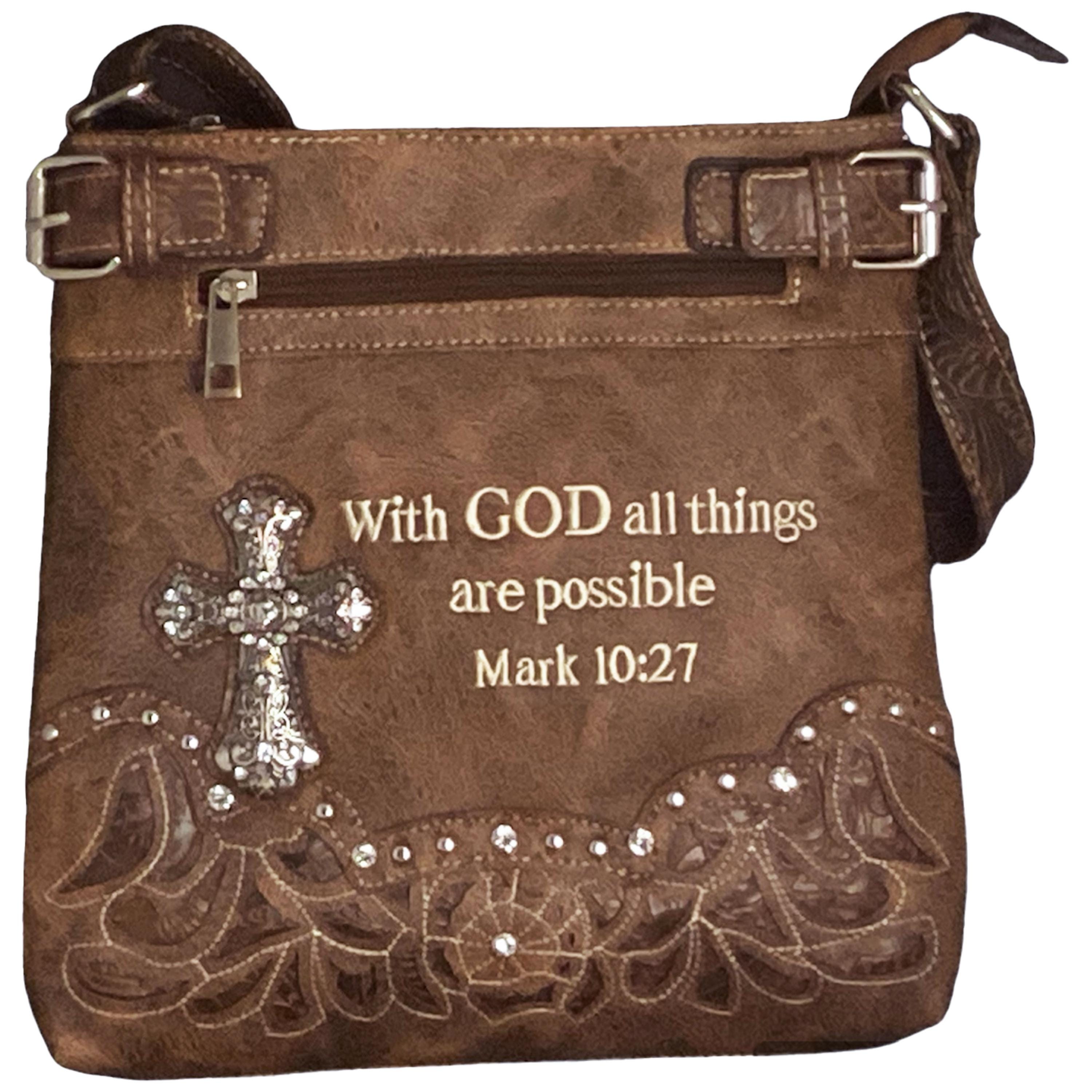 Bible Verse Purse Gifts Western Style Crossbody Bags for Women Handbag ...