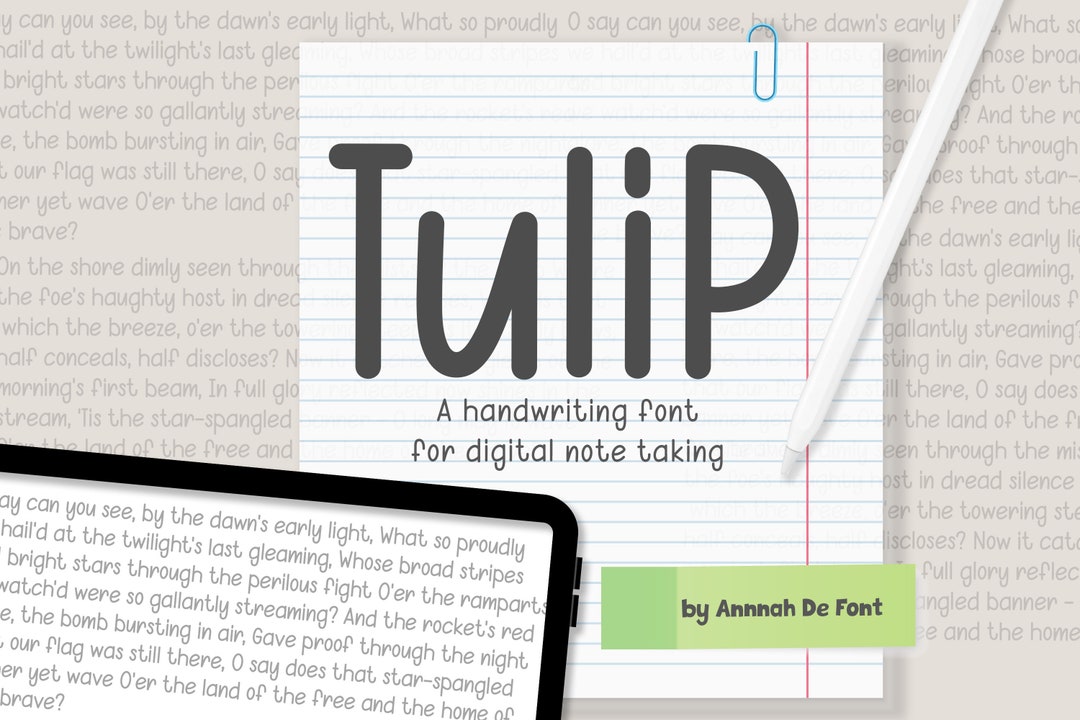 Tulip Font Realistic Handwriting Font, Neat Handwritten Font, Cricut ...