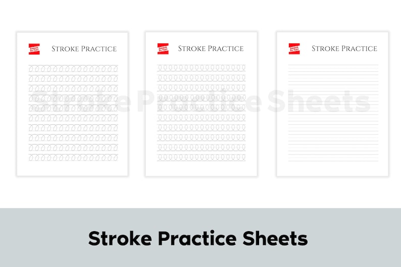 Basic Strokes Handwriting Practice Sheet, Printable Handwriting ...