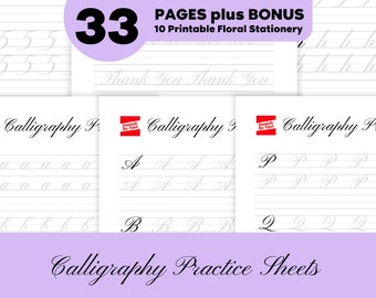 Cursive Handwriting Practice Worksheets Tracing Sheets Alphabet Tracing ...