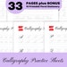 Calligraphy Handwriting Practice Worksheets Tracing Sheets Alphabet ...