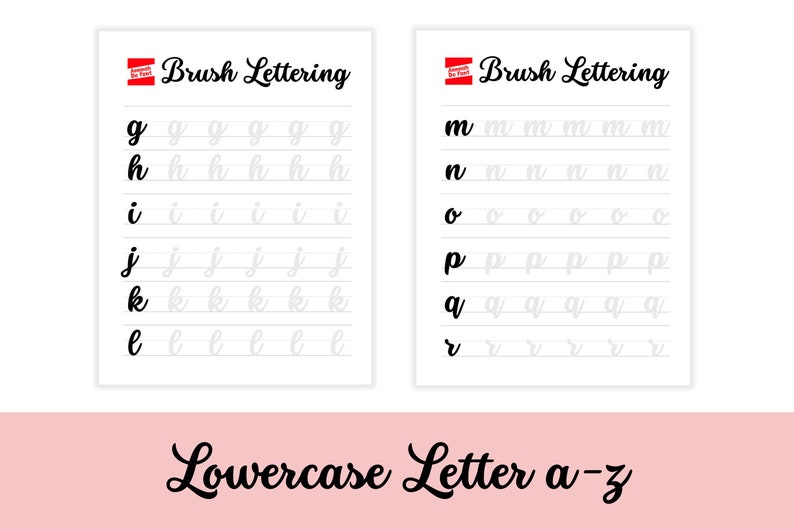 Brush Lettering Practice Sheets, Calligraphy Practice Guide ...