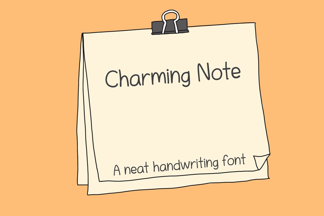 Charming Note Font Handwriting Font, Realistic Handwritten Font ...