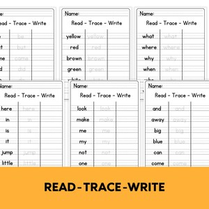 180 Printable Sight Words, Kindergarten Sight Word Worksheets ...