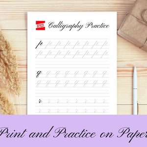 Calligraphy Handwriting Practice Worksheets Tracing Sheets Alphabet ...