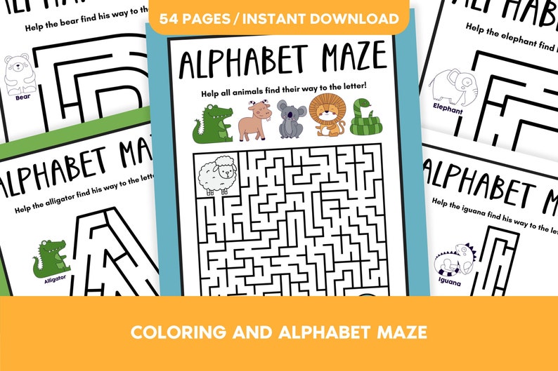 Mazes to Print for Kids, Alphabet Maze, Letter Maze, Fun Activities and ...