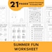 Summer Worksheet Bundle, Preschool Worksheets, Kindergarten Worksheets ...