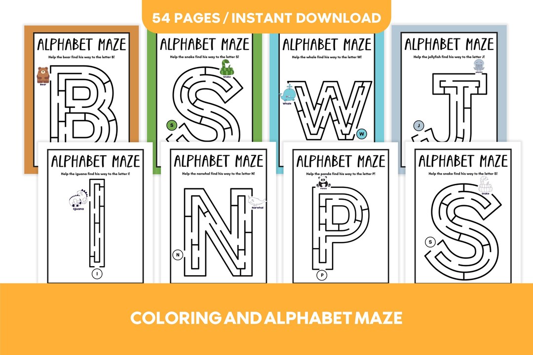 Mazes to Print for Kids, Alphabet Maze, Letter Maze, Fun Activities and ...