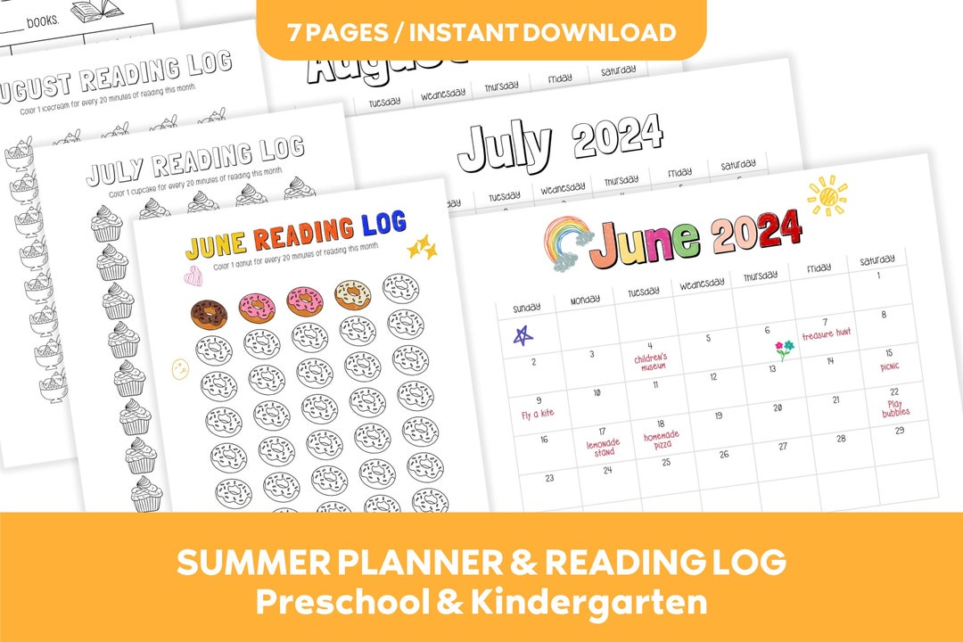 Summer 2024 Calendar Set Including June, July, August Calendars Plan ...