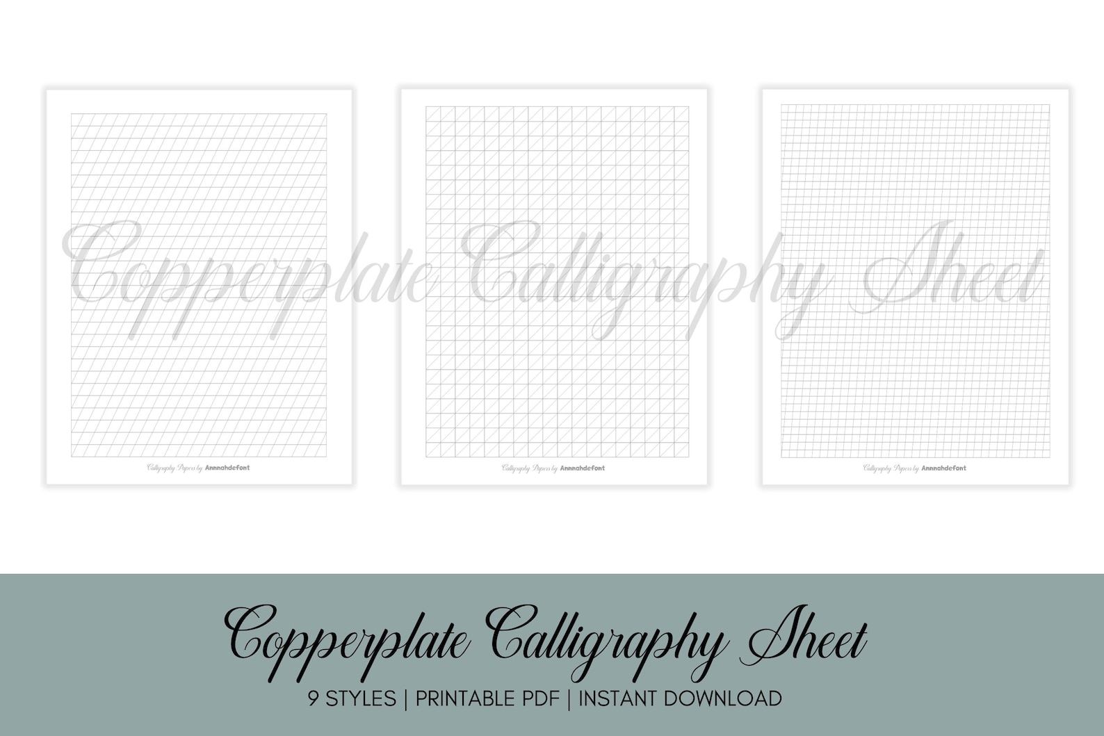 Copperplate Calligraphy Sheets, Calligraphy Handwriting Paper ...