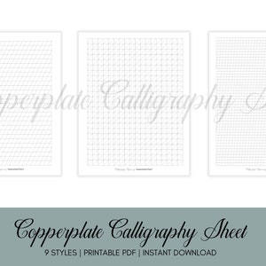 Copperplate Calligraphy Sheets, Calligraphy Handwriting Paper ...