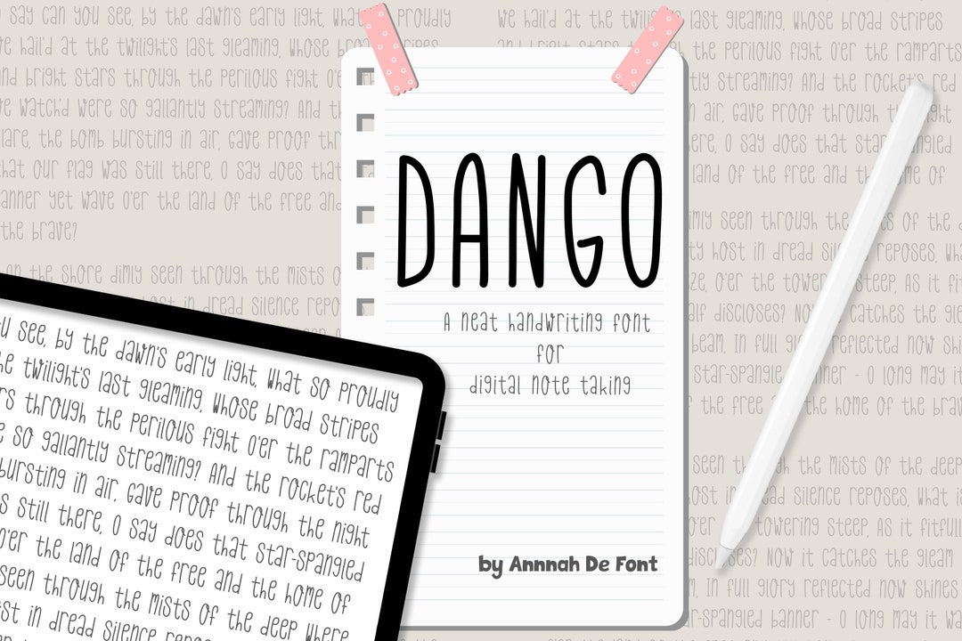 Neat Handwritten Font Goodnotes Cute Handwriting Fonts Teacher Font ...