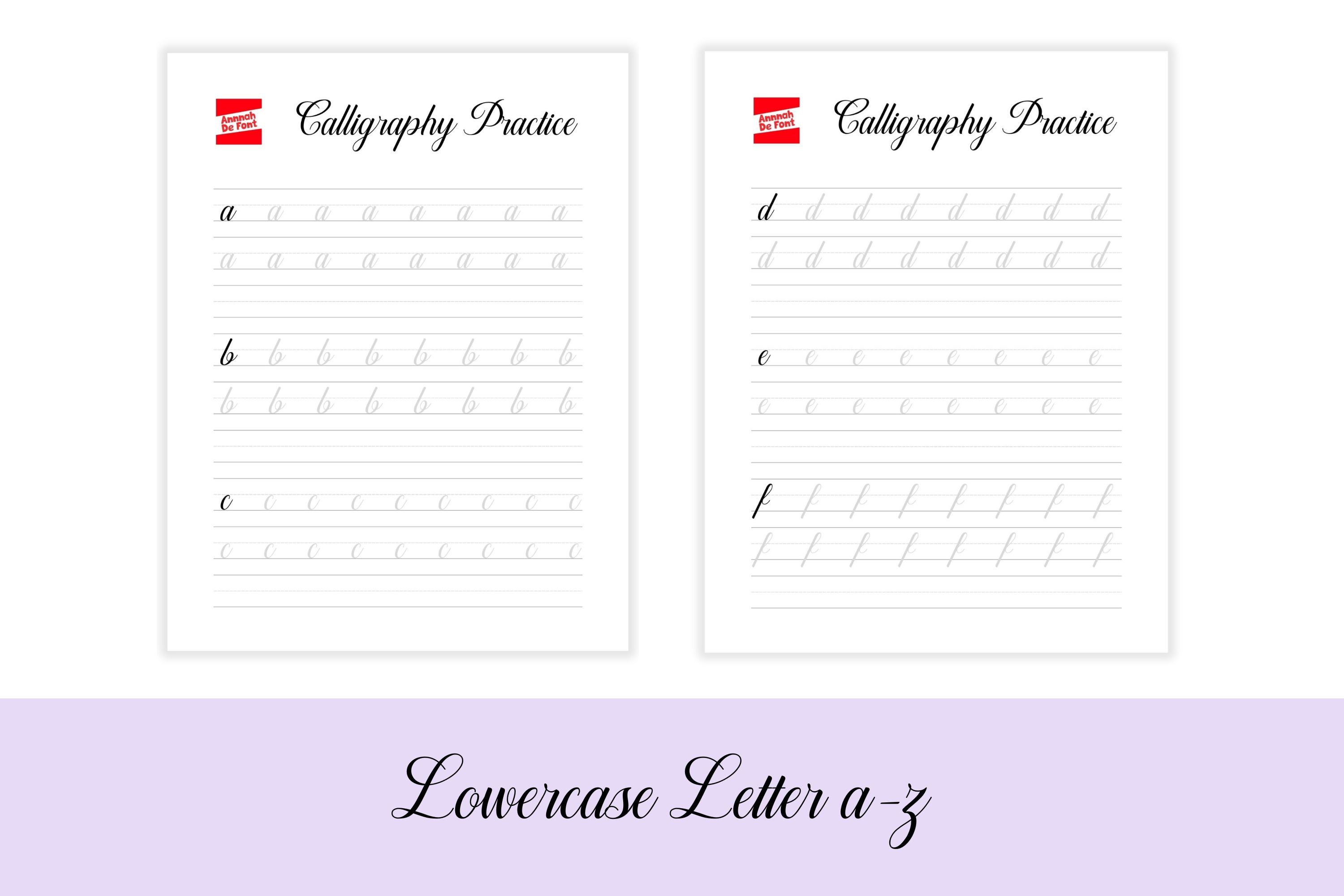 Calligraphy Practice Sheets Templates, Calligraphy Worksheets ...