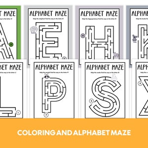 Mazes to Print for Kids, Alphabet Maze, Letter Maze, Fun Activities and ...