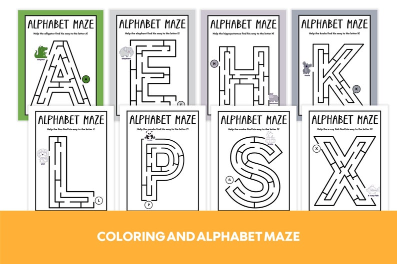 Mazes to Print for Kids, Alphabet Maze, Letter Maze, Fun Activities and ...