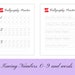 Calligraphy Handwriting Practice Worksheets Tracing Sheets Alphabet ...