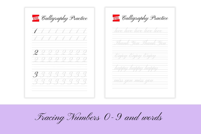 Calligraphy Handwriting Practice Worksheets Tracing Sheets Alphabet ...