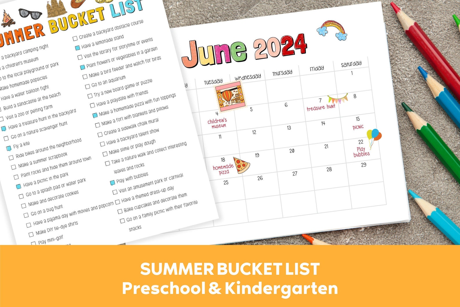 Summer 2024 Calendar Set Including June, July, August Calendars Plan ...