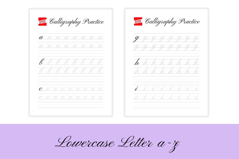 Calligraphy Handwriting Practice Worksheets Tracing Sheets Alphabet ...
