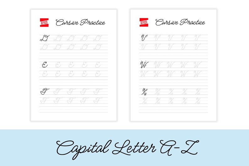Cursive Handwriting Practice Worksheets, Cursive Alphabet Letters ...