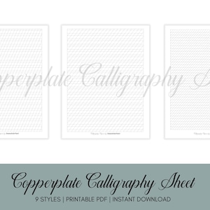 Copperplate Calligraphy Sheets, Calligraphy Handwriting Paper ...
