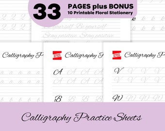 Cursive Handwriting Practice Worksheets Tracing Sheets Alphabet Tracing ...