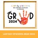 Preschool Graduation Sign, Handprint Art, DIY Kid Craft, 2024 Graduate ...
