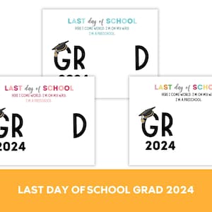Preschool Graduation Sign, Handprint Art, DIY Kid Craft, 2024 Graduate ...