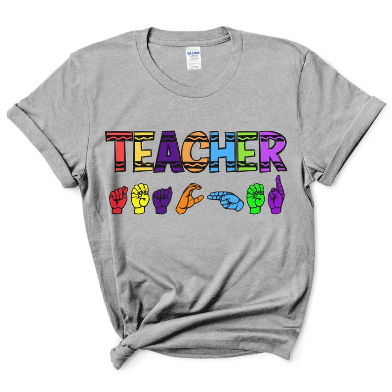 Teacher Sign Language ASL PNG SVG Pdf Jpg Digital Download Sublimation ...