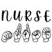 Nurse SVG PNG Jpg Sign Language ASL Black Print Digital Download ...