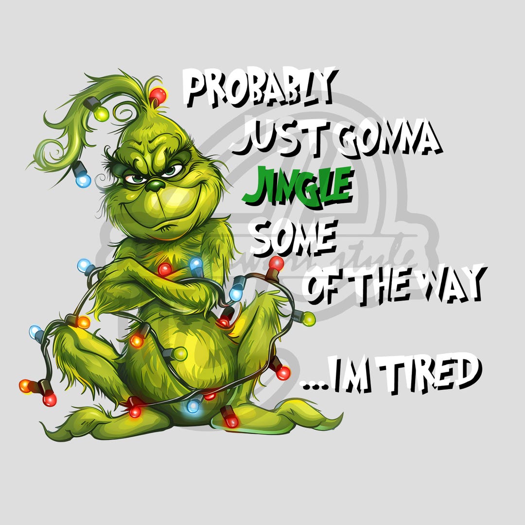 Tired Grinch Christmas - Etsy