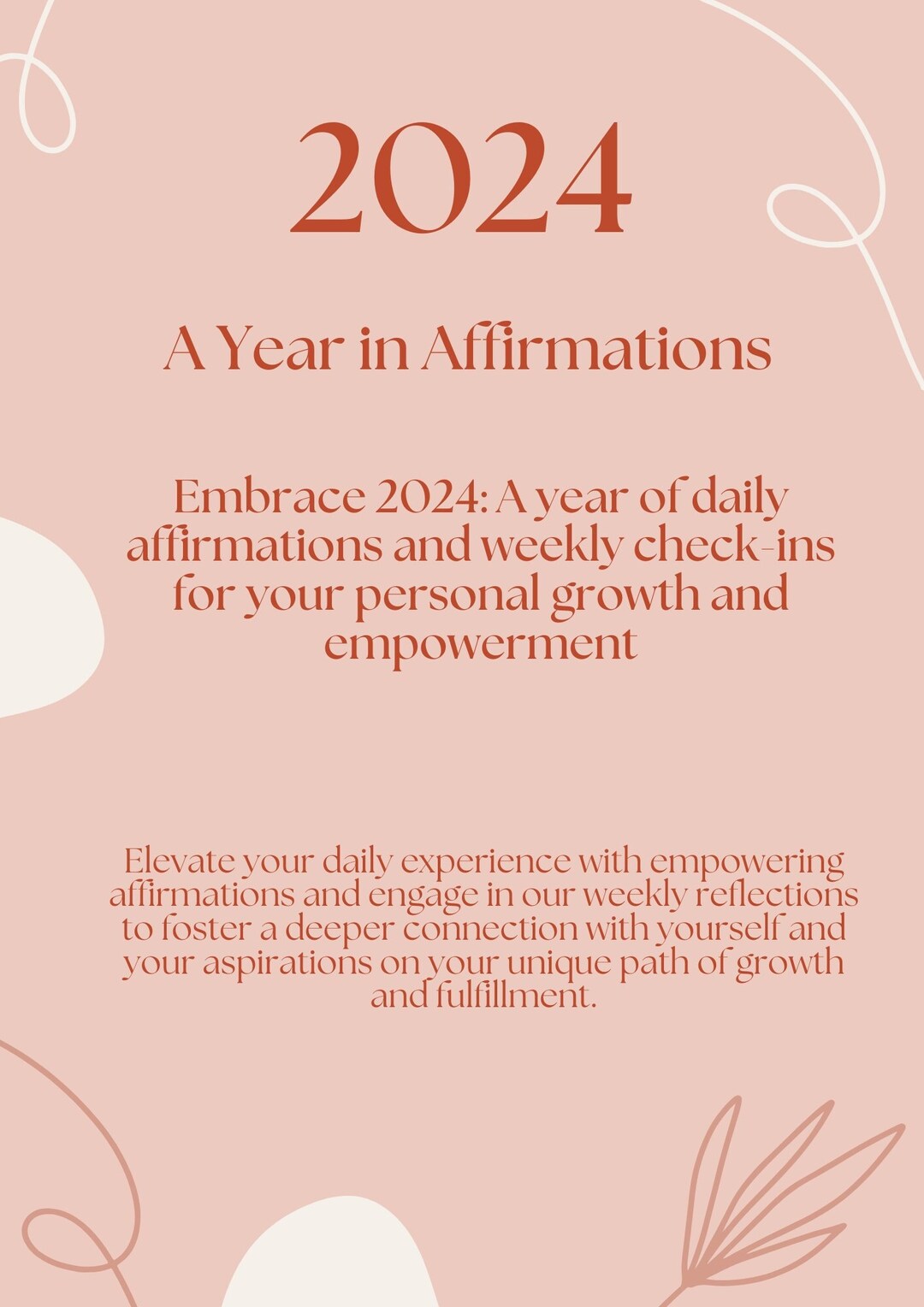 2024 Daily Affirmations Calendar With Weekly Journal Prompts ...