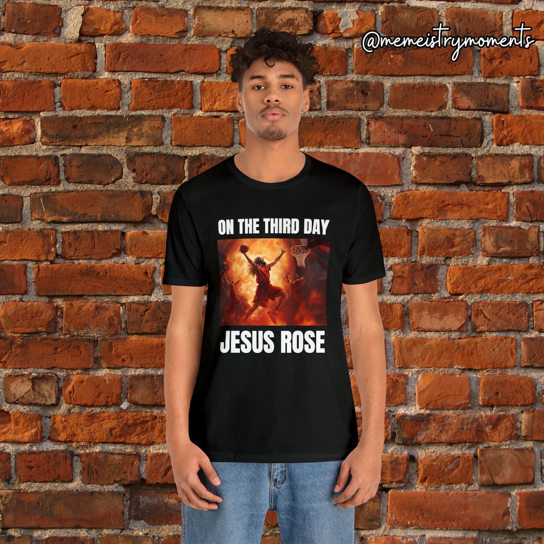 Jesus Rose T-shirt, Jesus Basketball Shirt, Jesus Playing Sports, Jesus ...