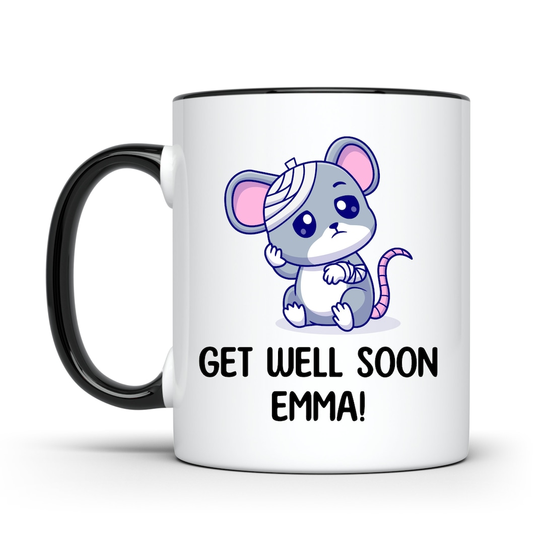 Personalized Get Well Soon Mouse Mug, Custom Message, Thinking of You ...
