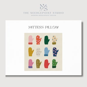 Mittens Pillow Needlepoint Chart | Digital Needlepoint Pattern PDF - Etsy